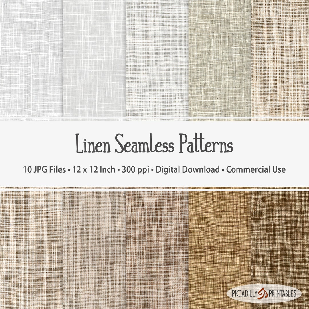 Neutral Linen Fabric Seamless Patterns for Wallpapers, Textiles ...
