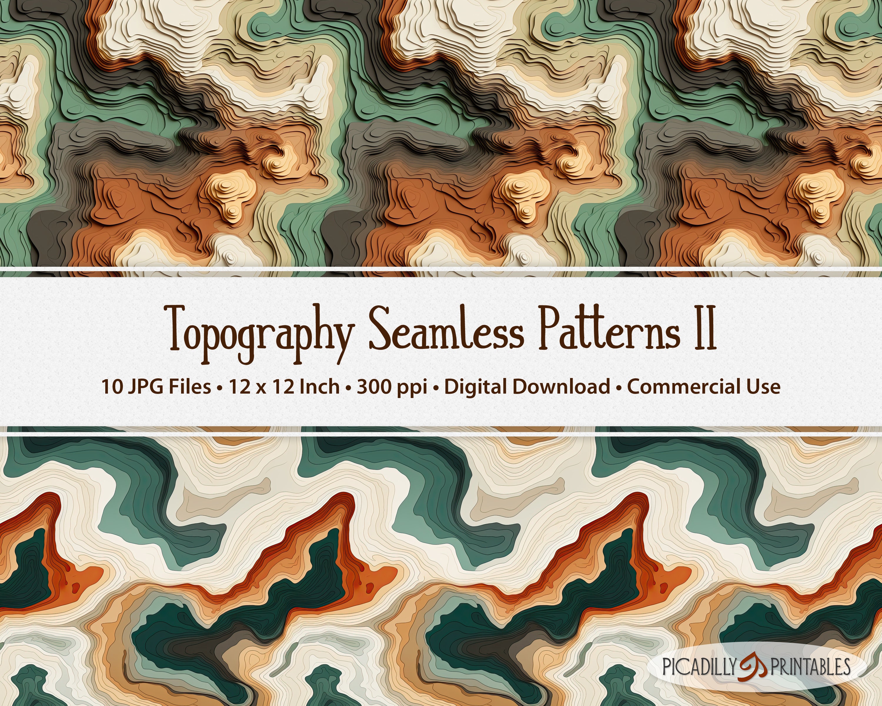Topography II Map Style Seamless Pattern Backgrounds for - Etsy