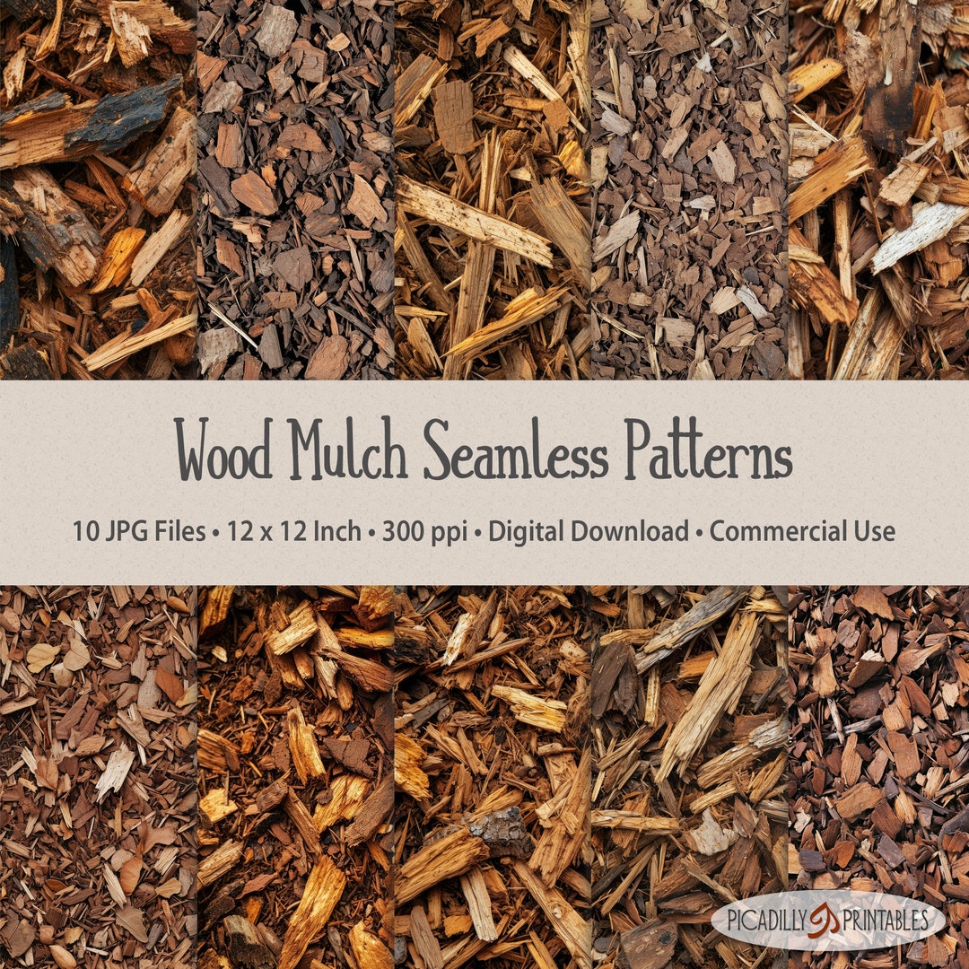 Wood Mulch Seamless Patterns for Wallpapers, Textiles, Wrapping Paper ...