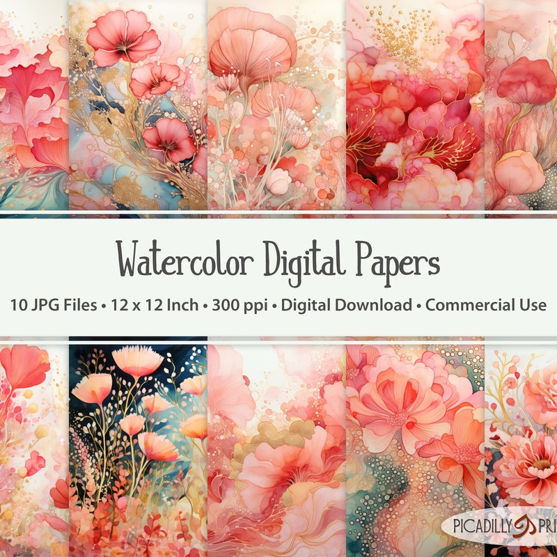 Coral Papers - Etsy