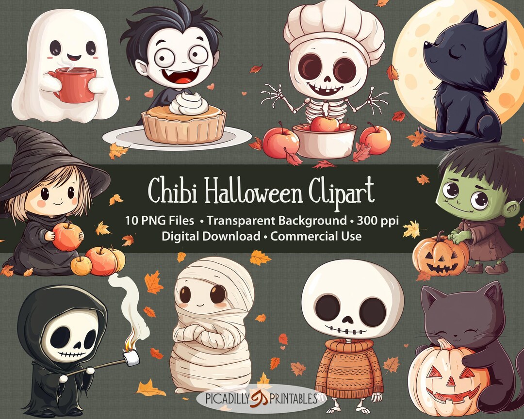 Clip Art - Halloween X Autumn Theme - 10 PNG Files With Transparent ...