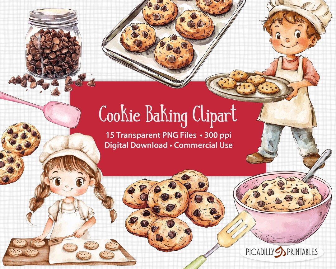 Cookie Baking Clip Art - 15 PNG Files With Transparent Backgrounds ...