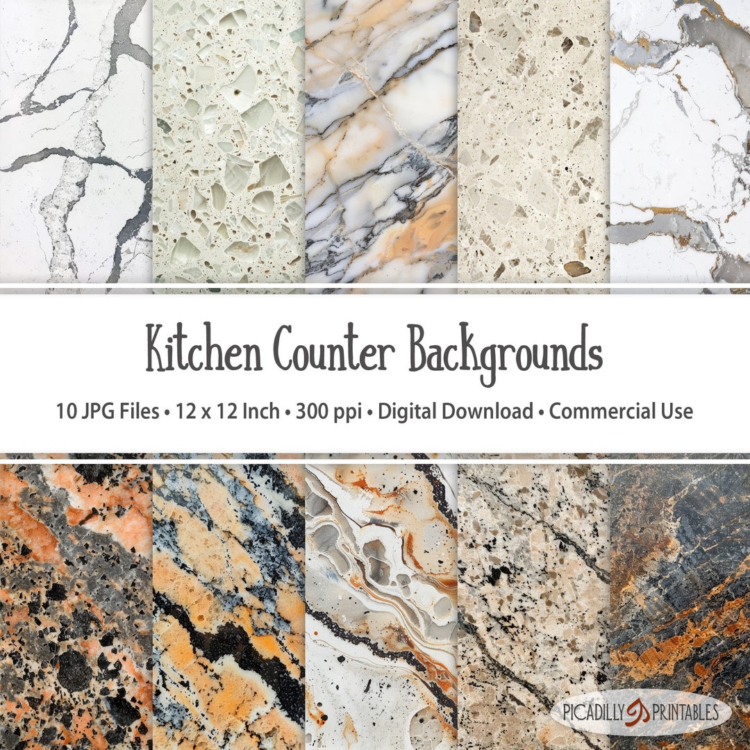 Kitchen Counter Surface Backgrounds, Granite Quartz Marble Counters ...