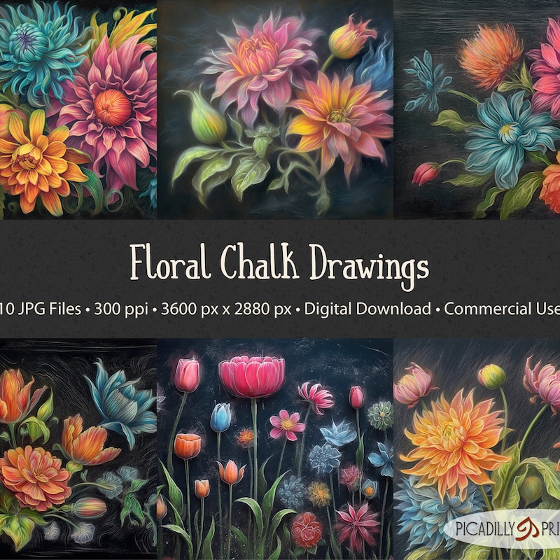 Chalkboard Flower - Etsy