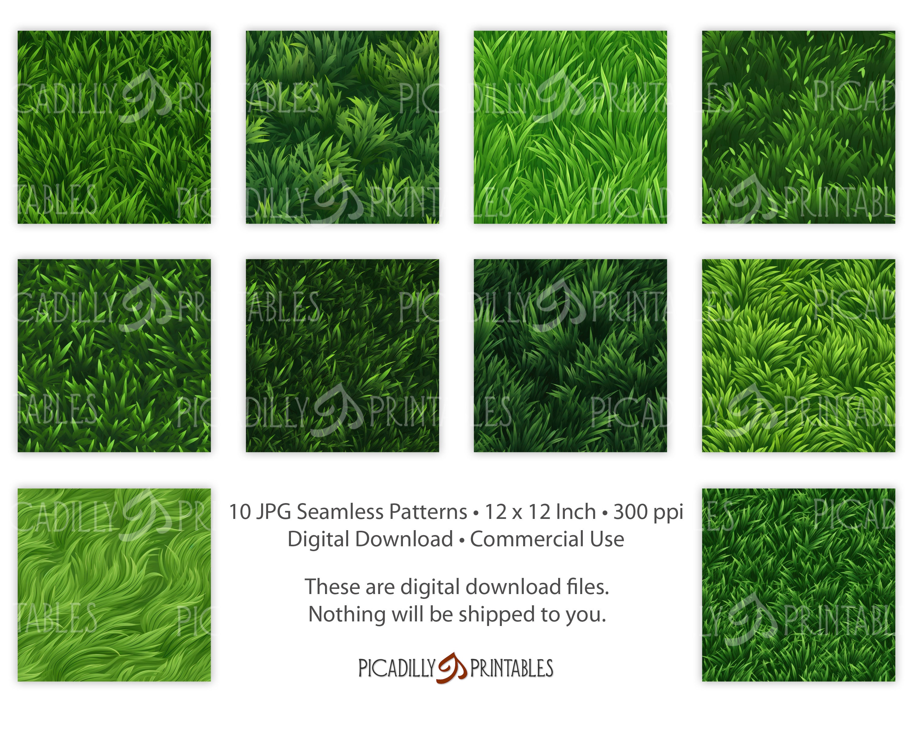 Grass Seamless Patterns for Wallpapers Textiles Wrapping - Etsy