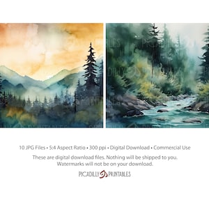 Pacific Northwest - Watercolor Background Images of the PNW Coast and ...