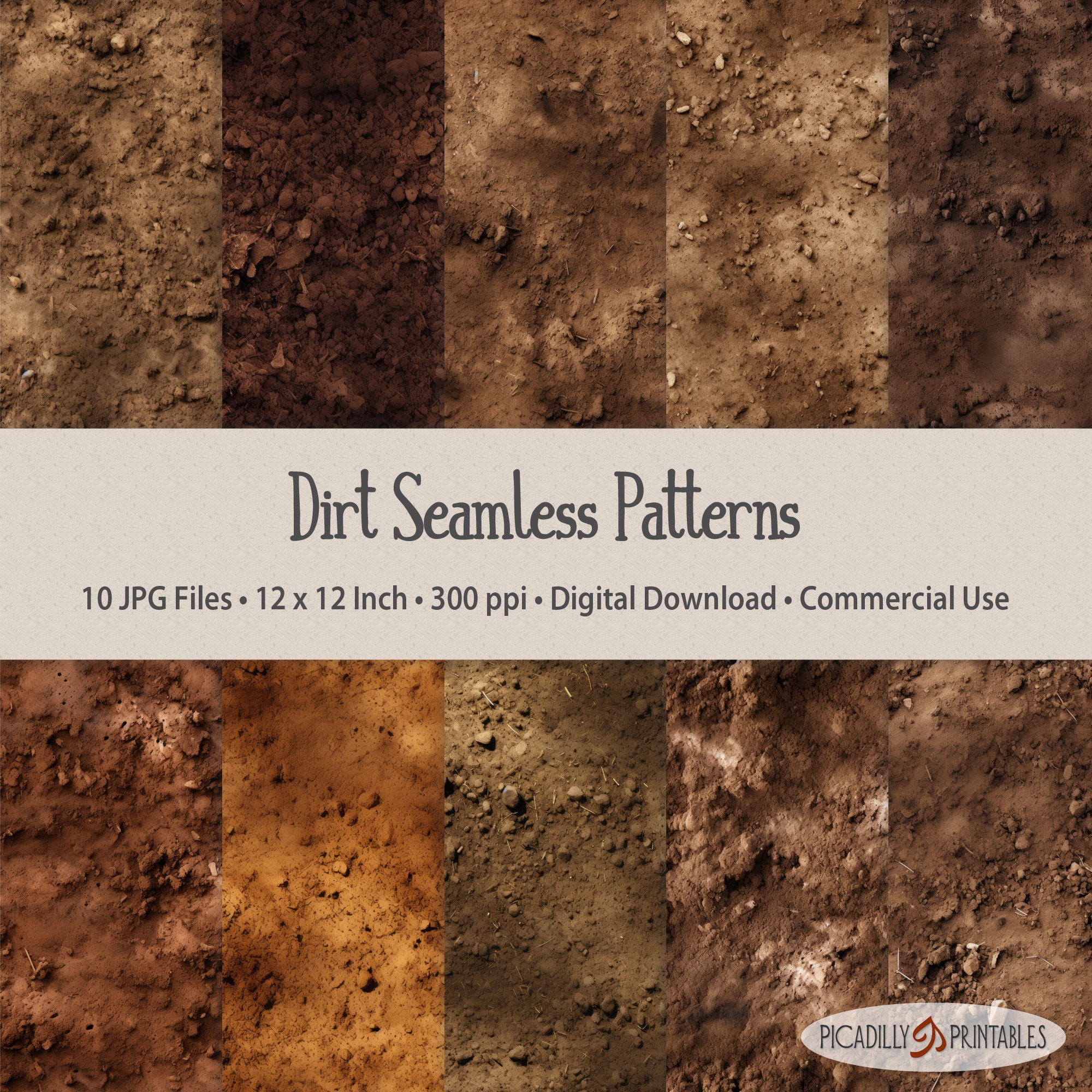 Dirt Seamless Patterns for Wallpapers, Textiles, Wrapping Paper - 10 ...