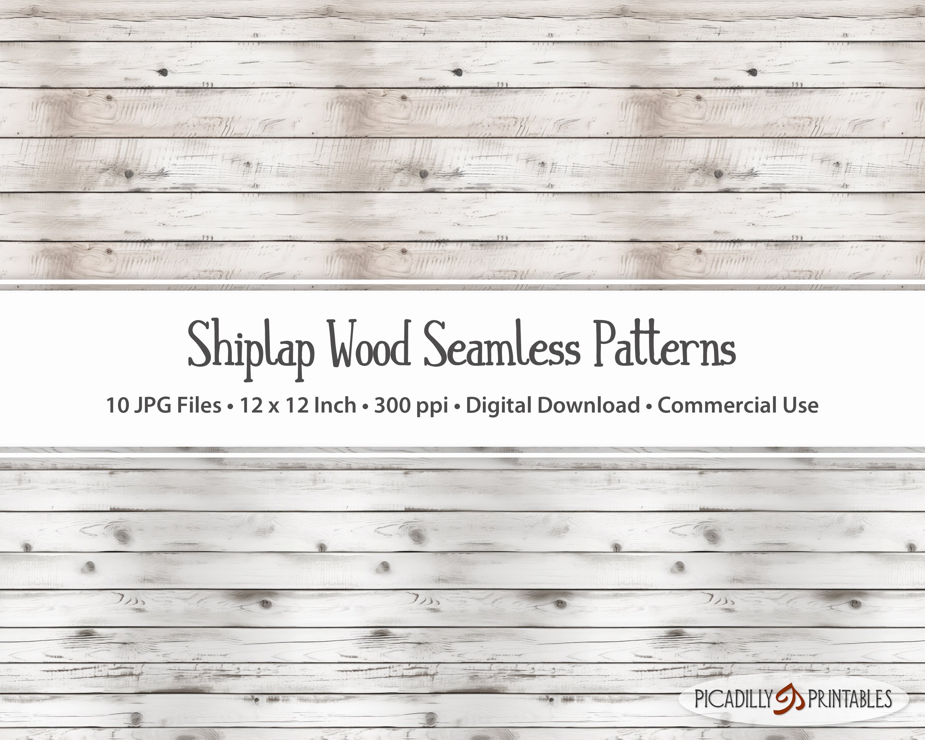 Weathered Shiplap Seamless Patterns - Whitewashed Wall Siding - 10 JPG ...