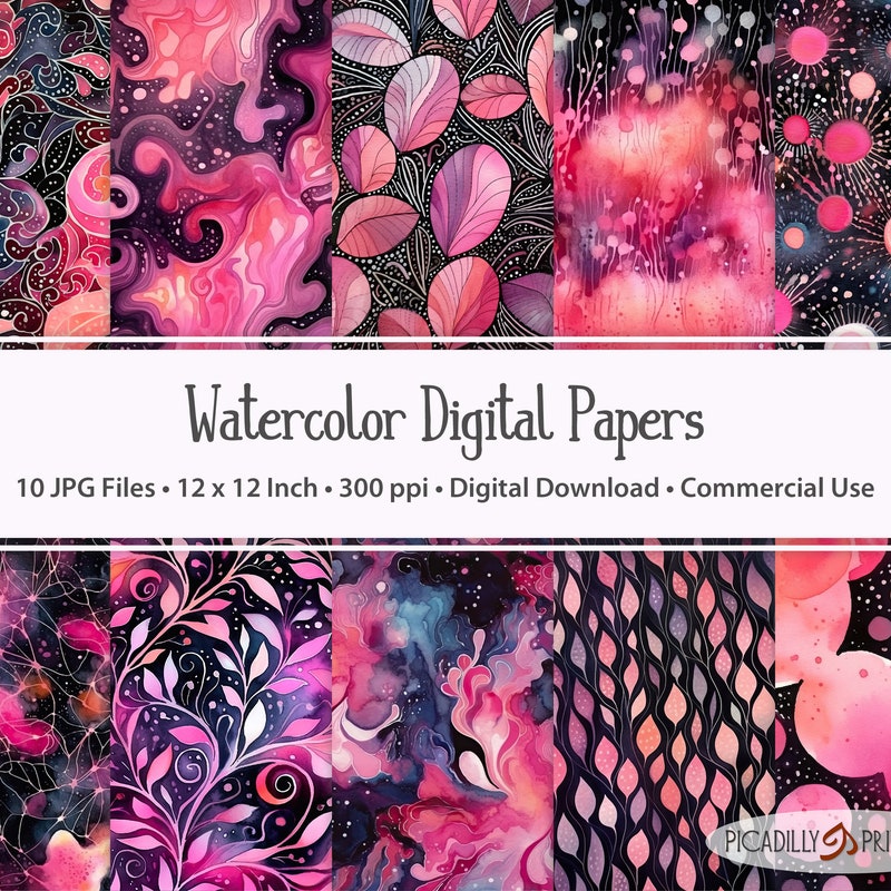 Pink Digital Papers - Etsy