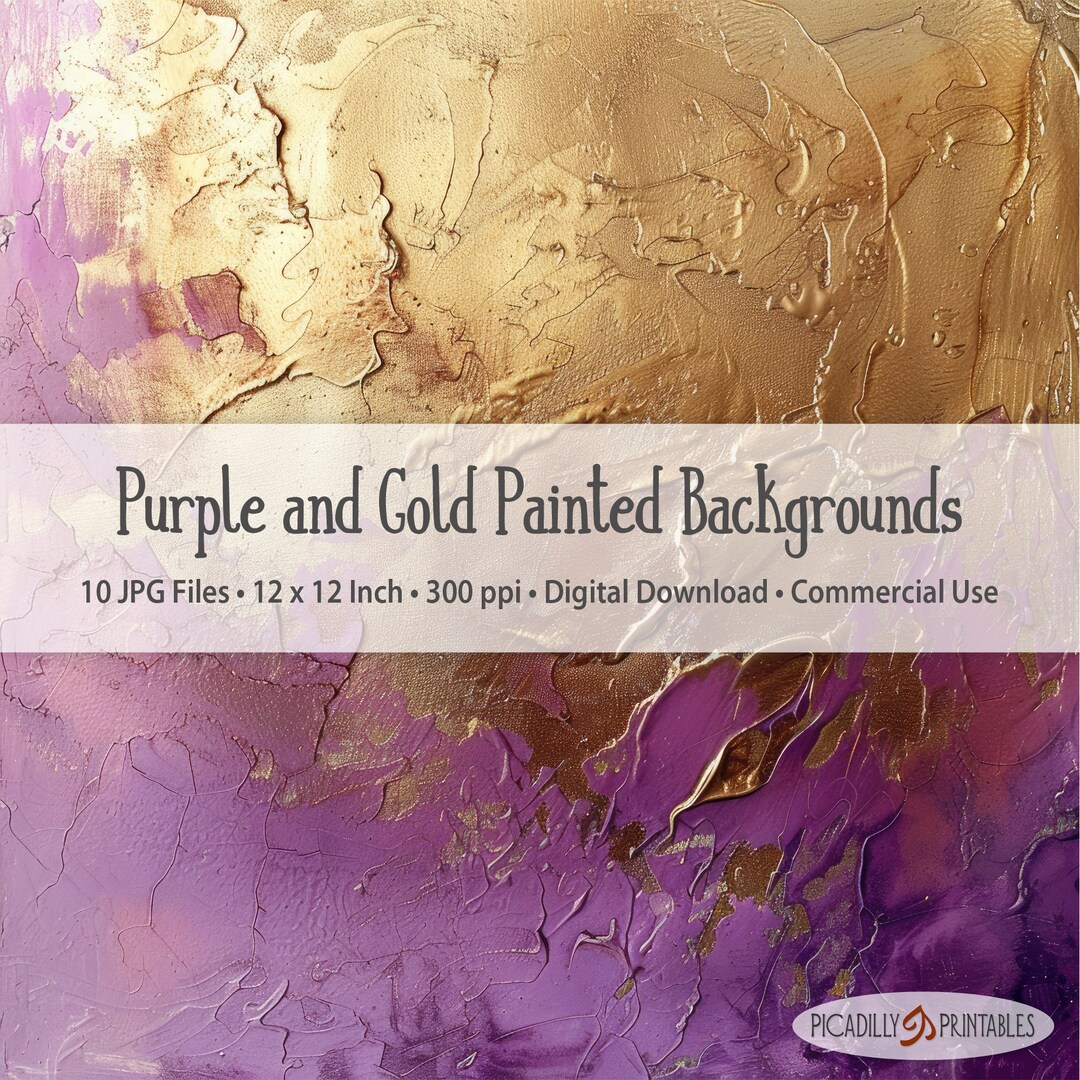 Purple and Gold Backgrounds - 10 JPG Files - 300 PPI - 12x12 ...