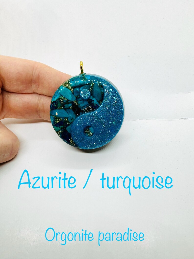 Azurite/turquoise Rare Natural Combination Lustrous Diamond Effect Ying ...