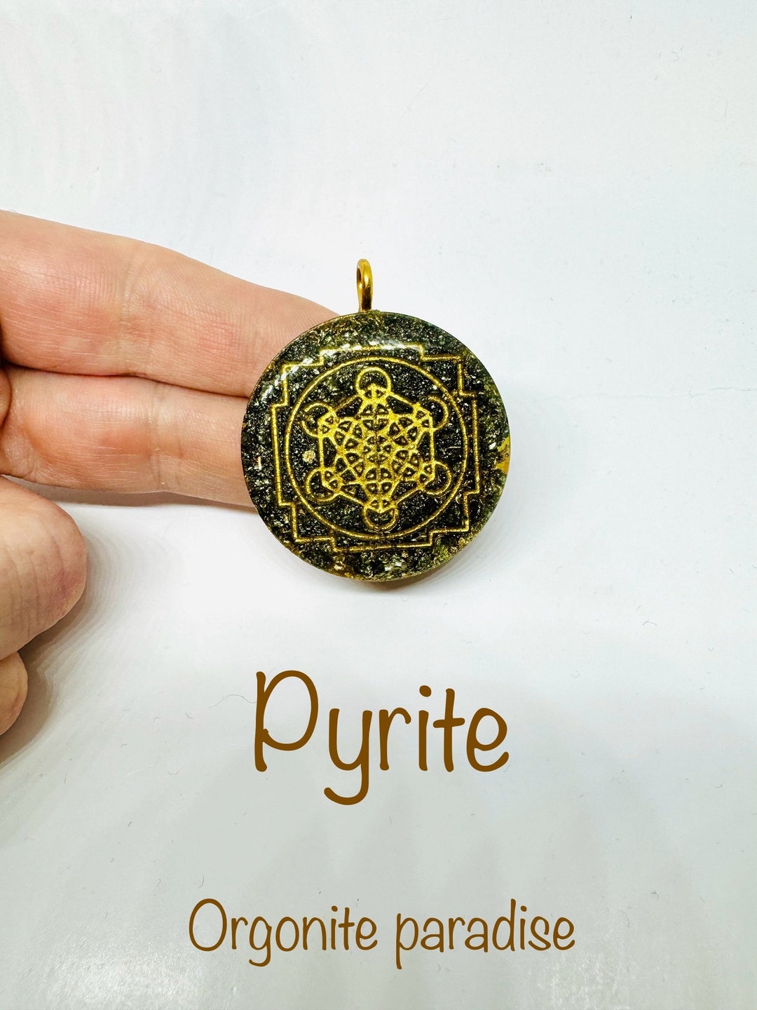 Pyrite high Quality Metatron Symbol 4cm Shiny Diamond Effect Stimulates ...