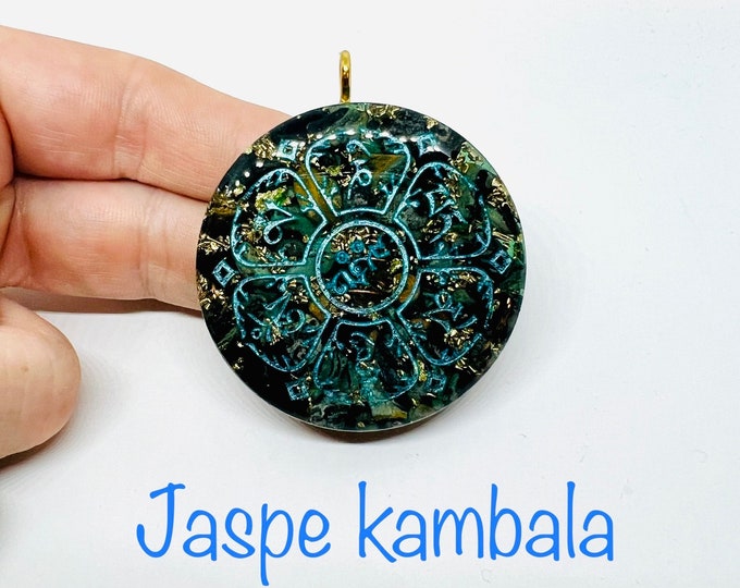 Jasper Kambala Om Mani Padmé Hum Symbol Lustrous Diamond Effect ...