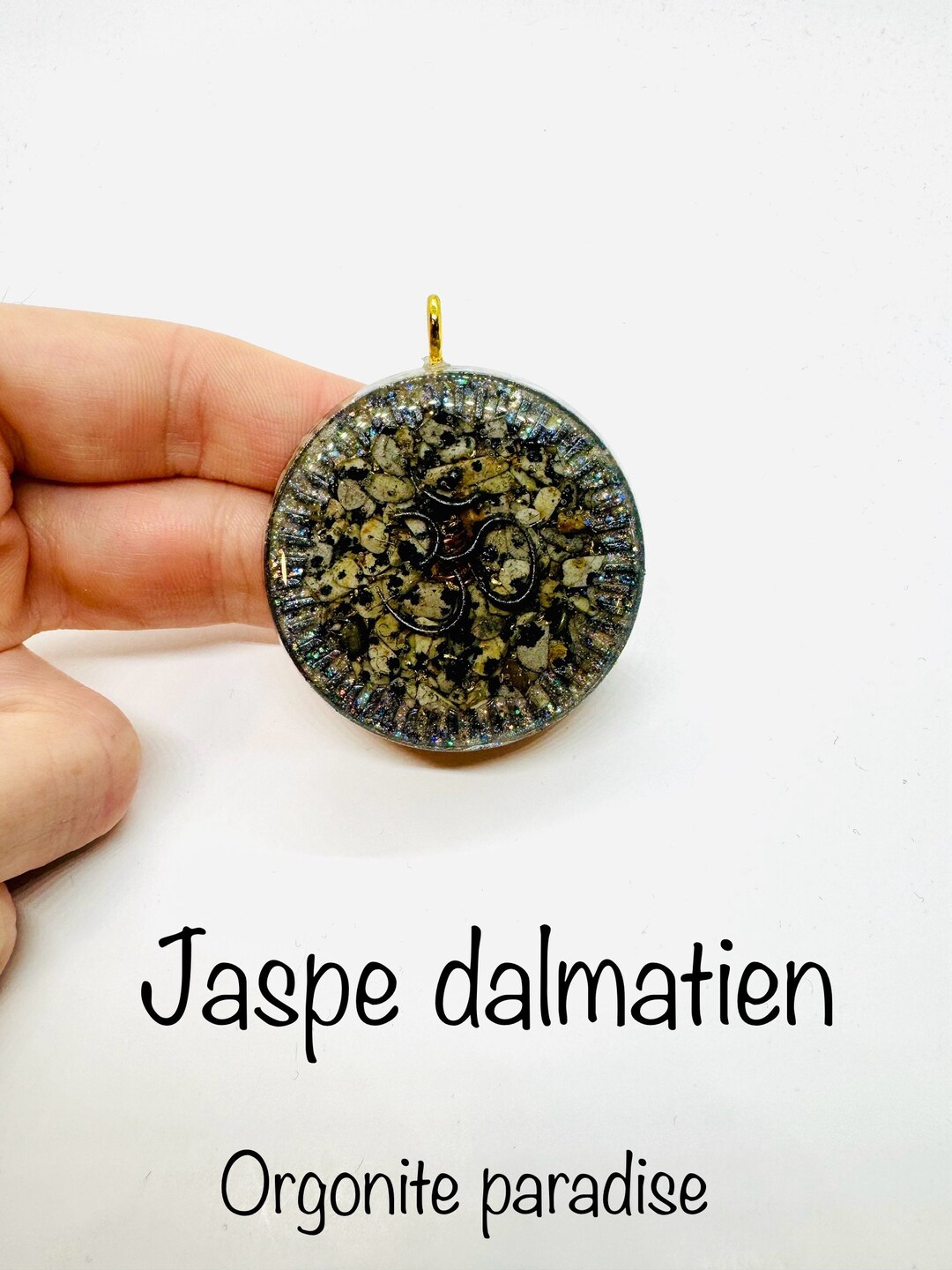 Dalmatian Jasper - Om/mandala Symbol - Lustrous Diamond Effect - Goal Visualization Stone - Etsy