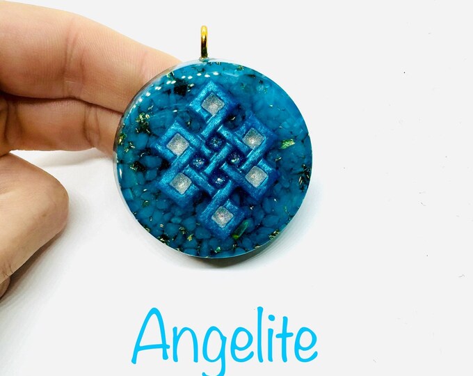 Angelite - High Quality Infinity Knot Symbol With Shiny Diamond Effect ...
