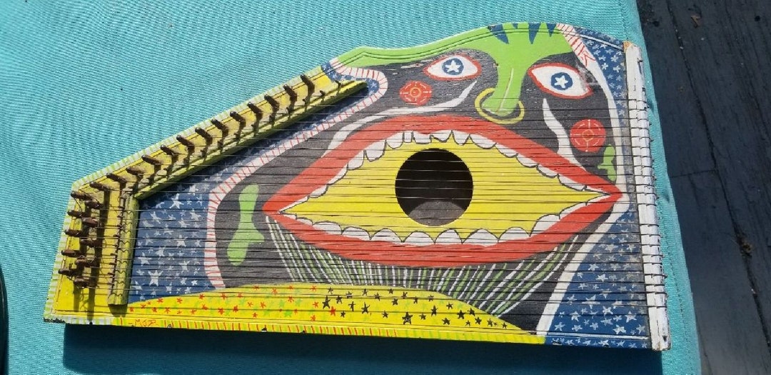 Antique Guitar Zither Painted in the 1800's - Etsy