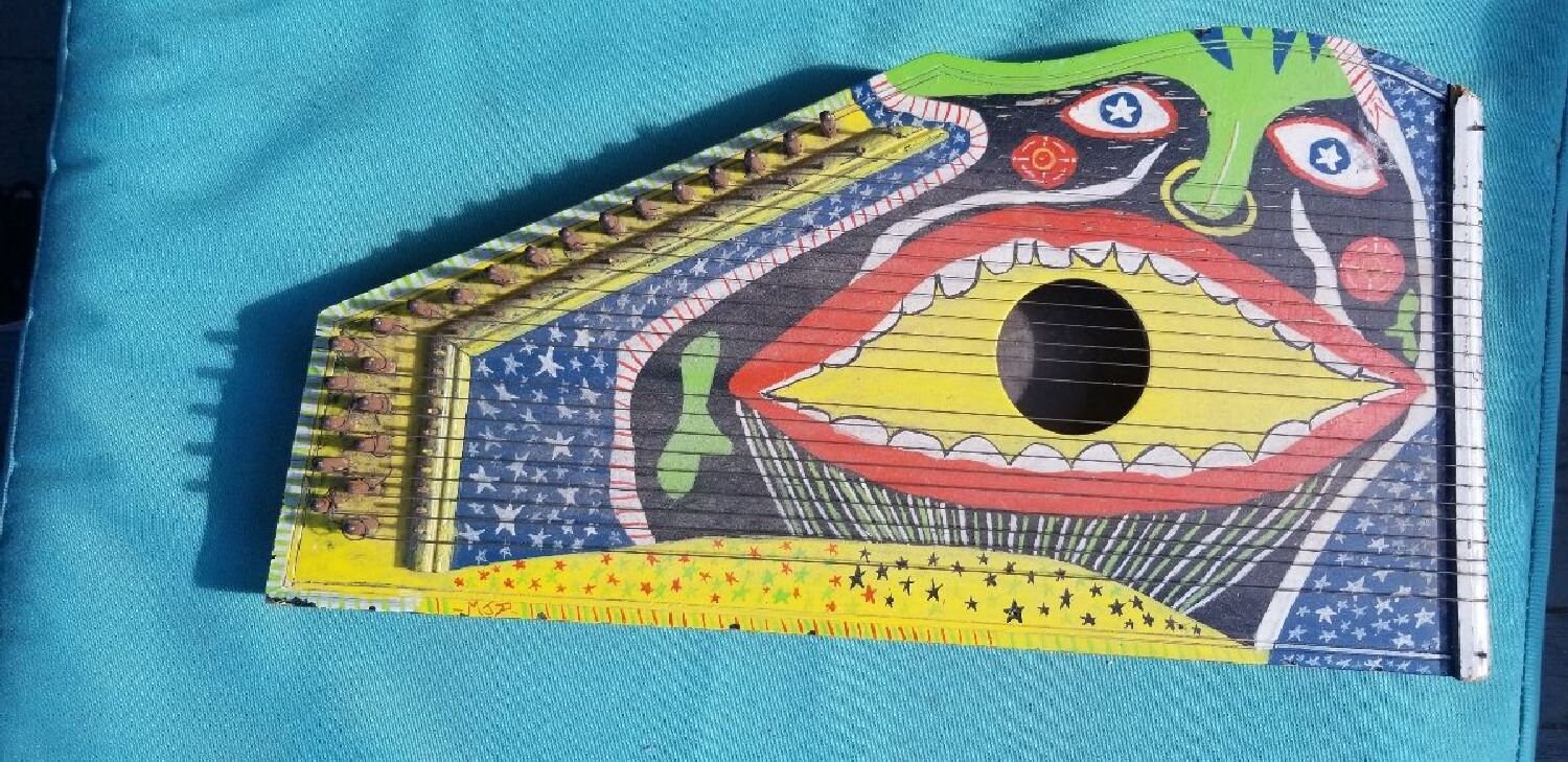 Antique Guitar Zither Painted in the 1800's - Etsy