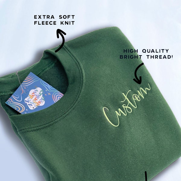 Custom Embroidered Sweatshirt - Etsy