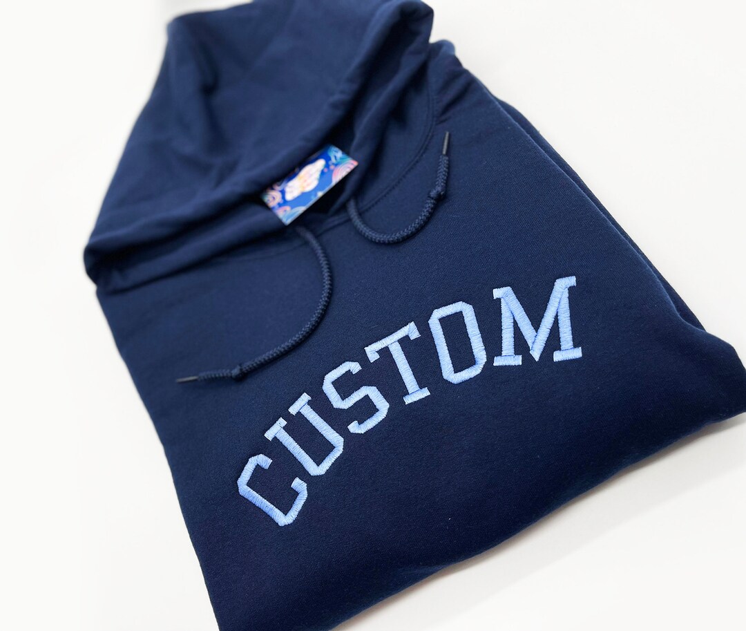 Embroidered Custom Unisex Hoodie , Custom Pullover Hoodie Embroidery ...