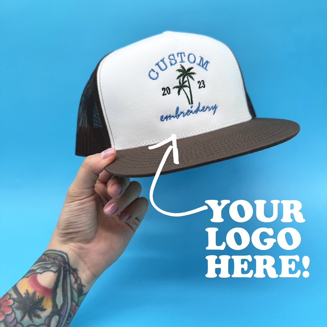 Custom Embroidered Mesh Snapback Hat , Personalized Mesh Cap , Dad Gift ...