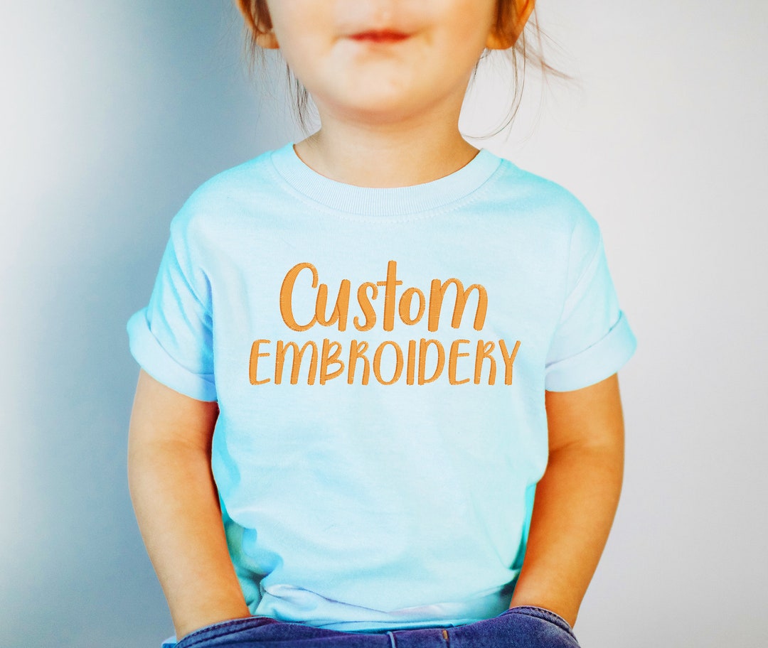 Kids Custom Embroidered Shirt, Personalized Embroidery Shirt ...