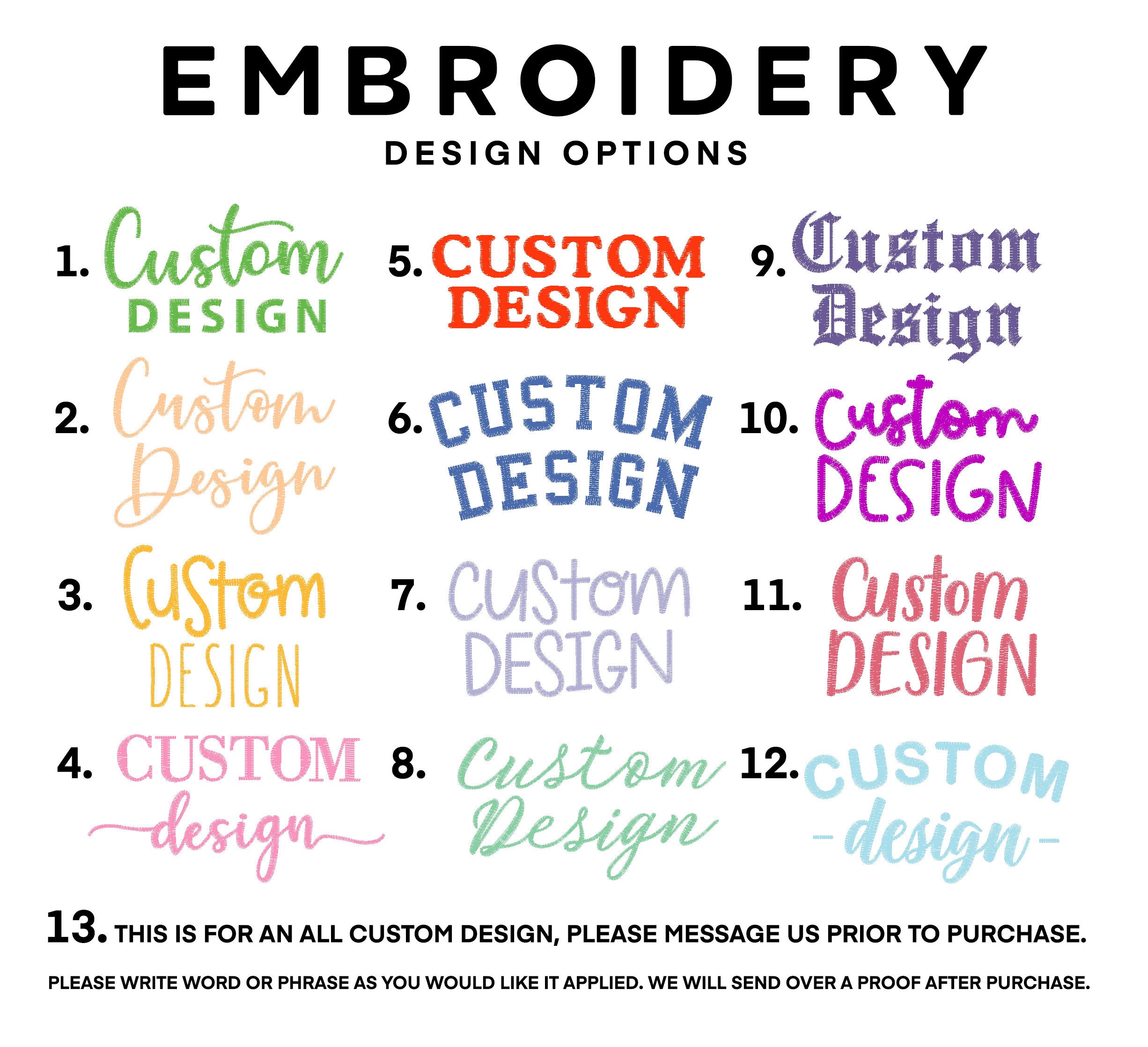 Custom Embroidered Zip up Hoodie Logo Embroidery Zipper - Etsy