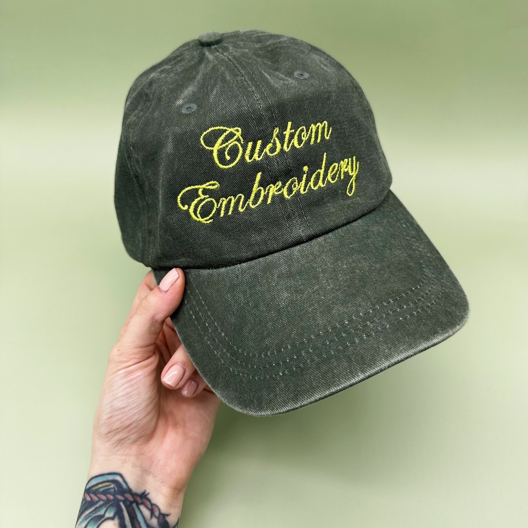 Custom Embroidered Hat , Personalized Dad Cap , Embroidery Logo ...