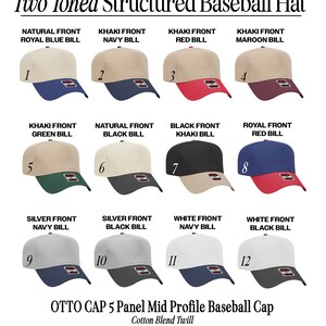 Custom Two Tone Structured Baseball Hat , Personalized Vintage Style ...