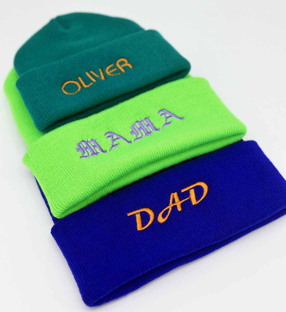Custom Embroidered Beanie , Personalized Cuffed Beanie Cap , Custom ...