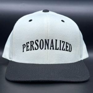Custom Embroidered Snapback Hat , Two Toned Personalized Structured Cap ...