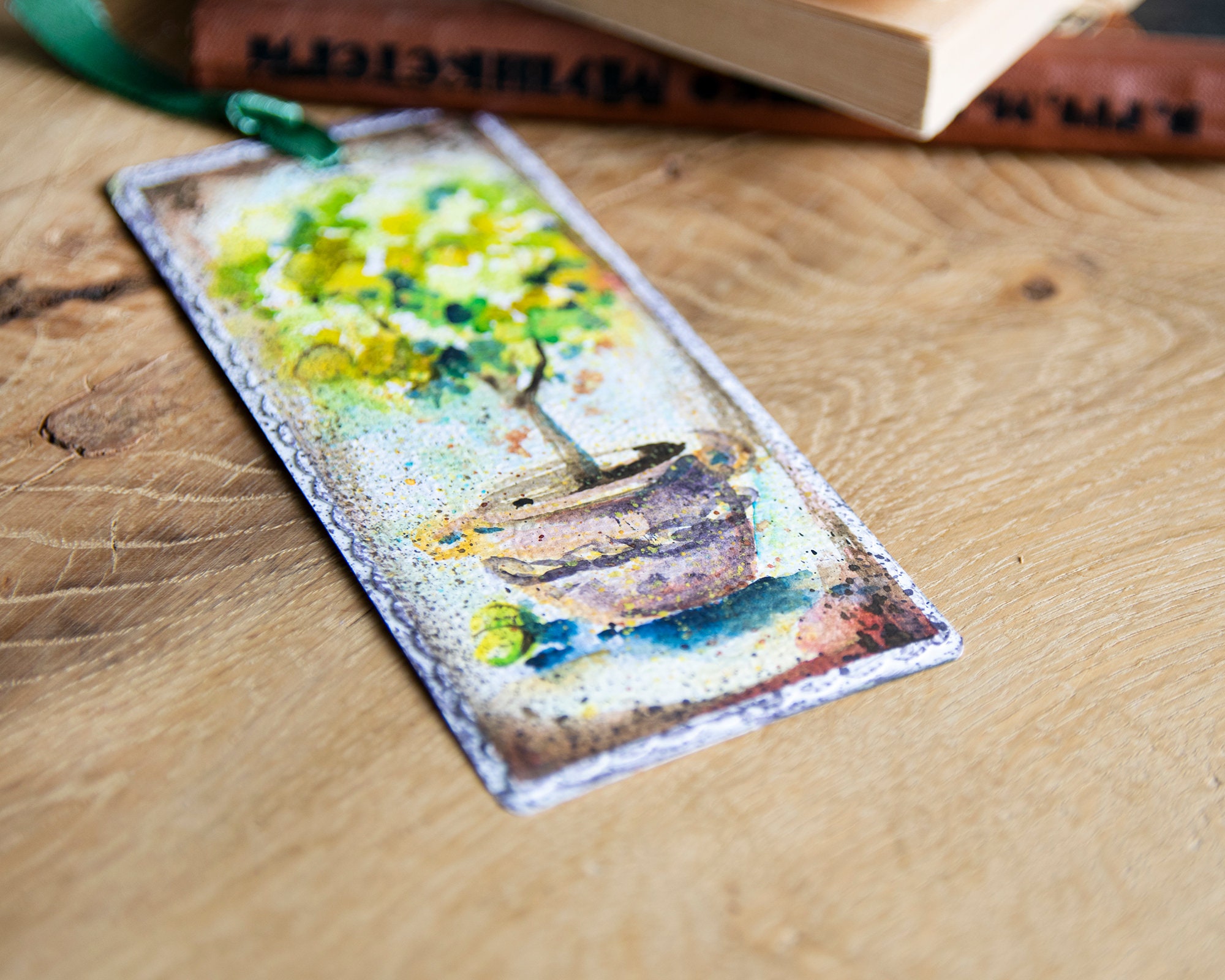 Hand Painted Bookmarks Lemon Tree Topiary Book Accessories Watercolour ...