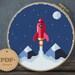 Space Cross Stitch Pattern PDF Rocket Cross Stitch Easy | Etsy