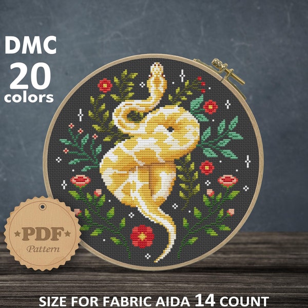 Snake Cross Stitch Pattern - Etsy