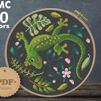Lizard Cross Stitch Pattern, Gecko Instant Download - Etsy