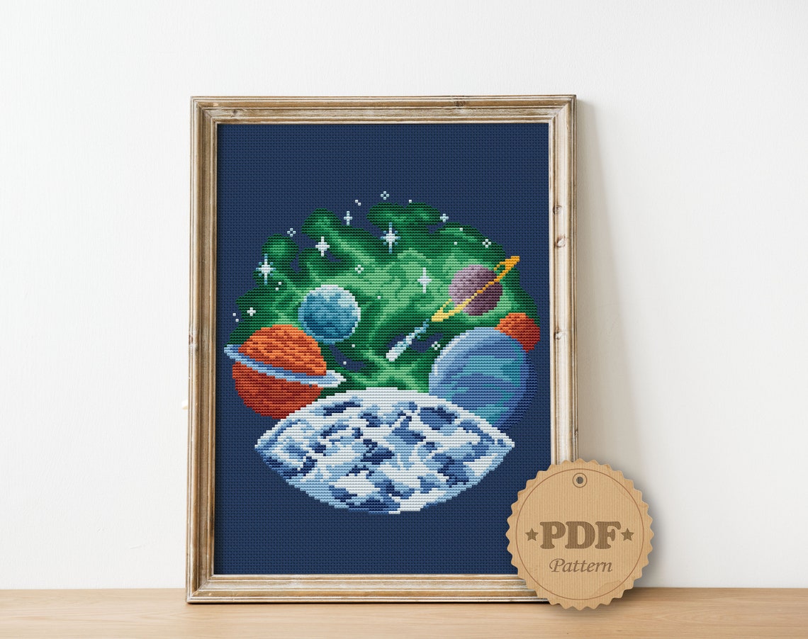 Space Cross Stitch Pattern Galaxy Cross Stitch Pattern PDF - Etsy