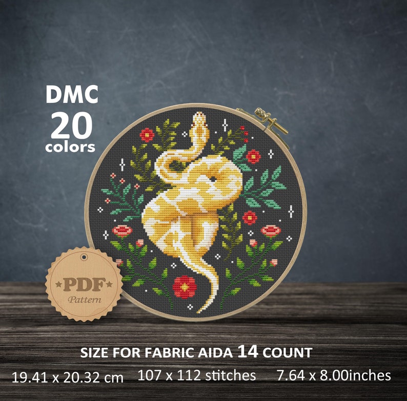 Set of Snakes Cross Stitch Pattern PDF Python Cross Stitch - Etsy