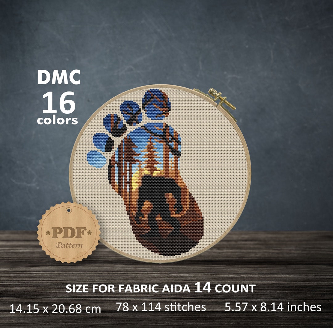 Yeti Silhouette Cross Stitch Pattern, Modern Cross Stitch Pattern PDF ...