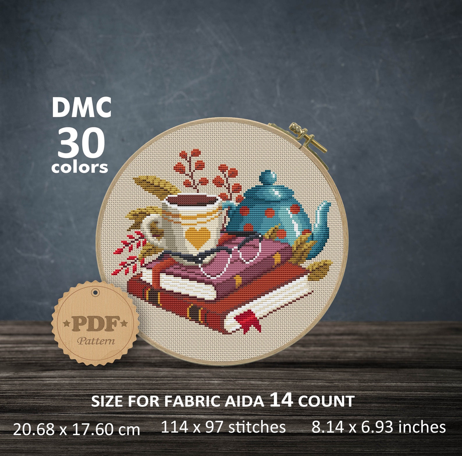 Book Lover's Set Cross Stitch Pattern Pdf Stack of Books - Etsy