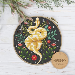 Yellow Snake Cross Stitch Pattern PDF, Ball Python Cross Stitch ...