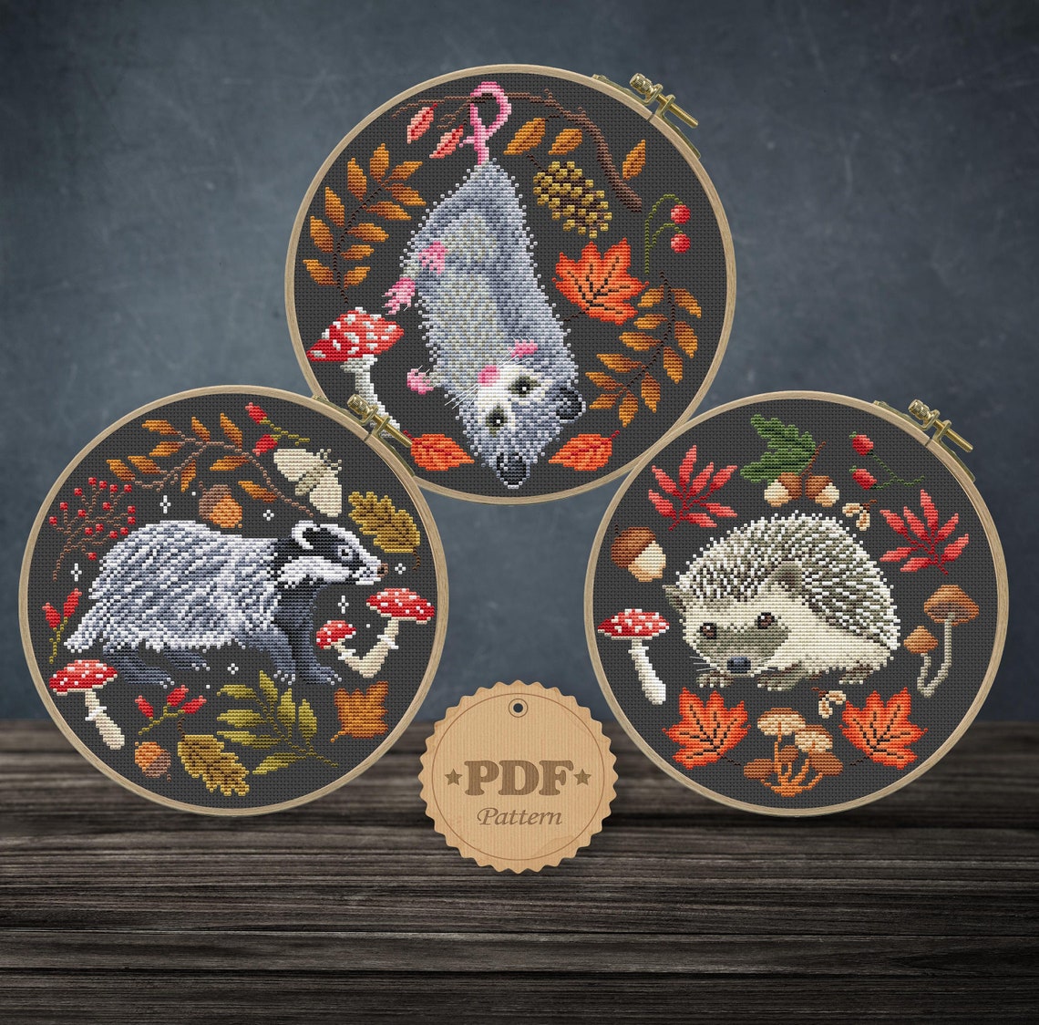 Forest Animals Cross Stitch Pattern PDF Modern Cross Stitch - Etsy