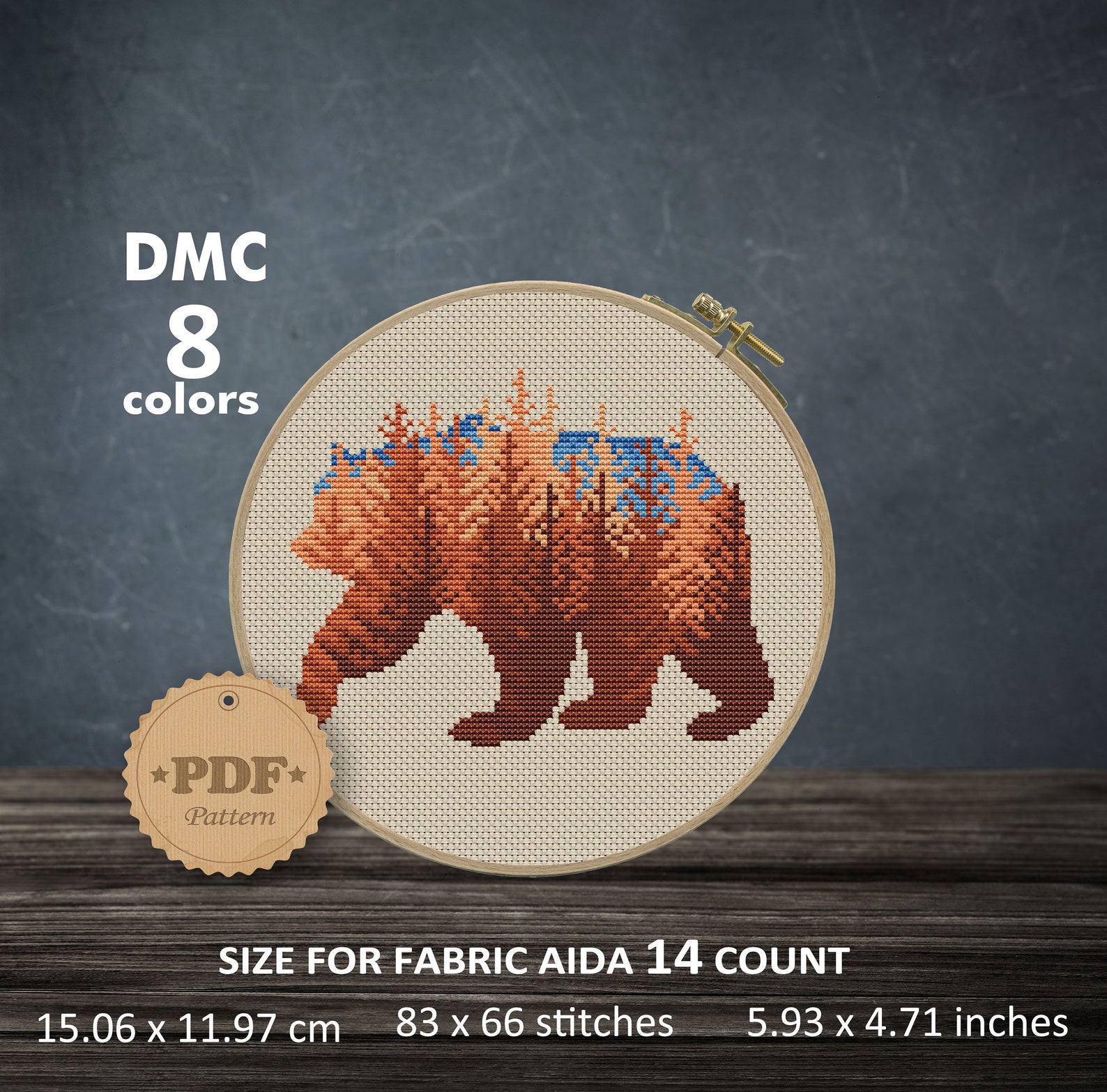 Forest Animals Set Cross Stitch Pattern PDF Modern Cross | Etsy