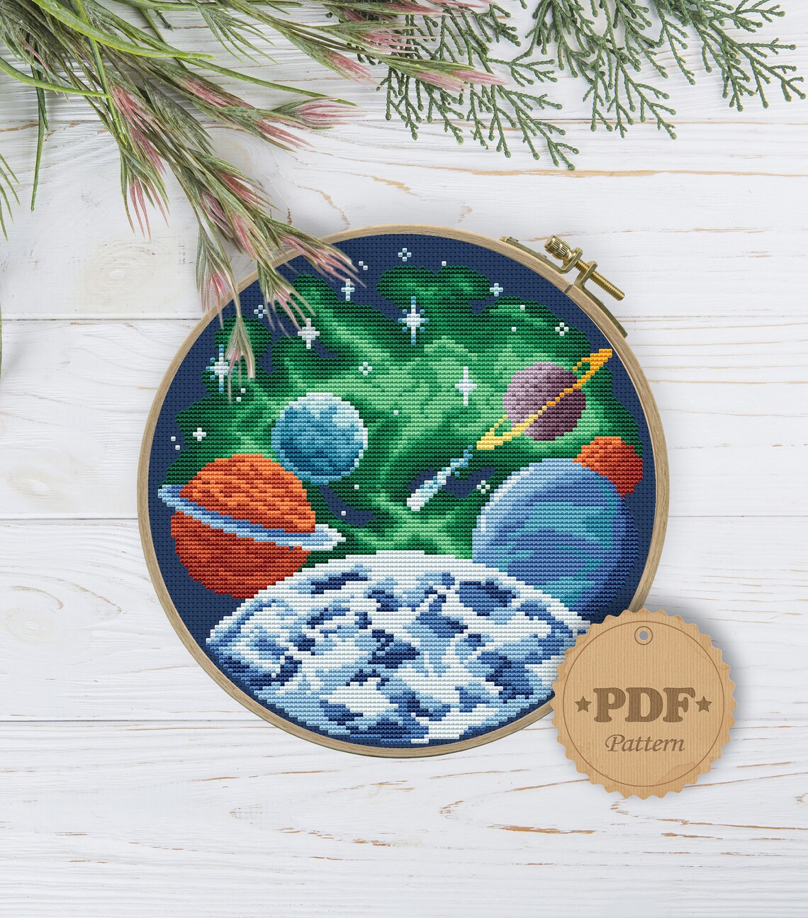 Space Cross Stitch Pattern Galaxy Cross Stitch Pattern PDF - Etsy