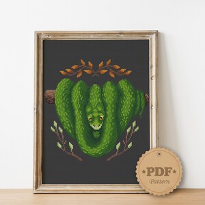 Set of Snakes Cross Stitch Pattern PDF, Python Cross Stitch, Gothic ...