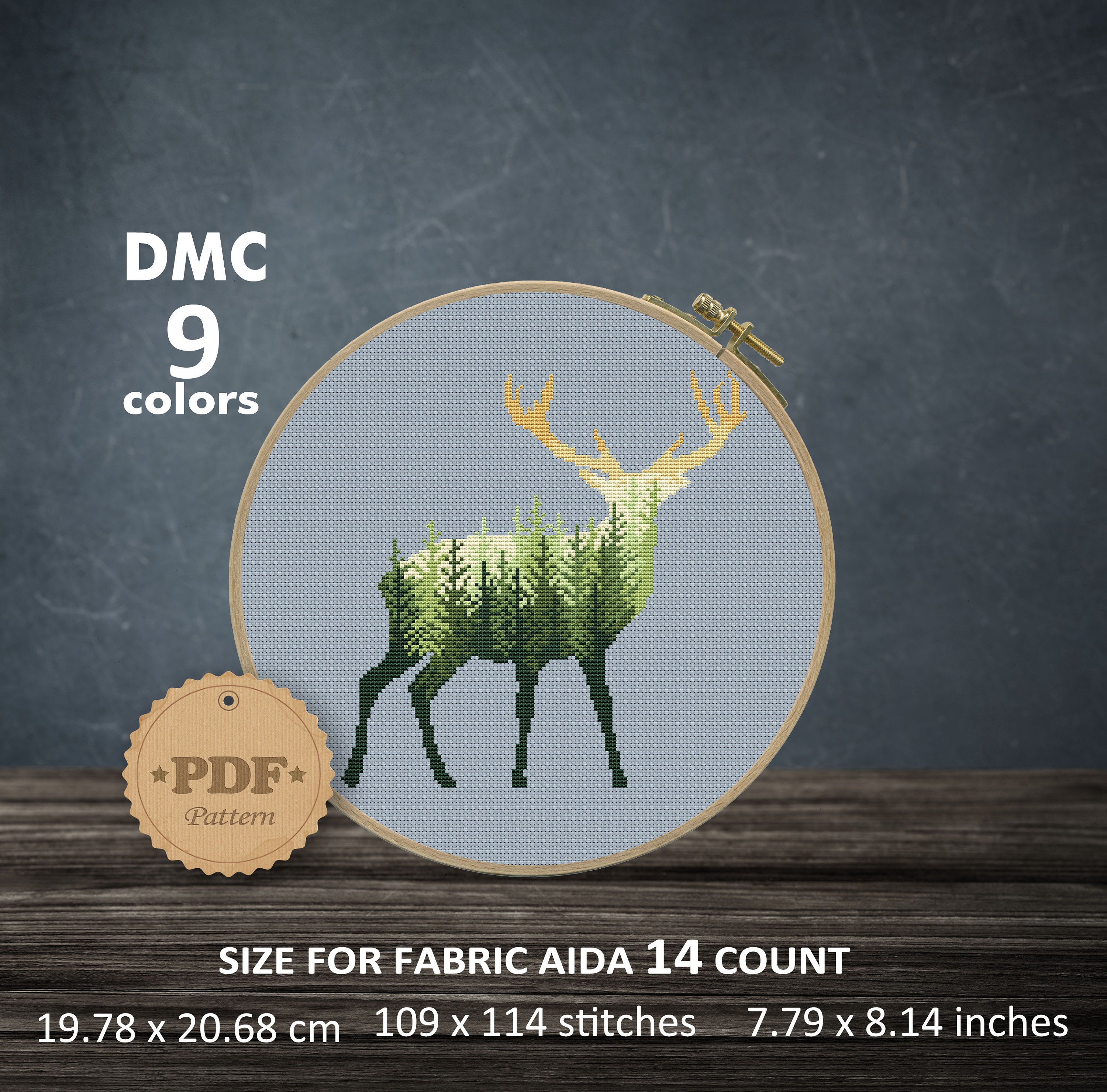 Forest Animals Cross Stitch Pattern PDF Modern Cross Stitch | Etsy