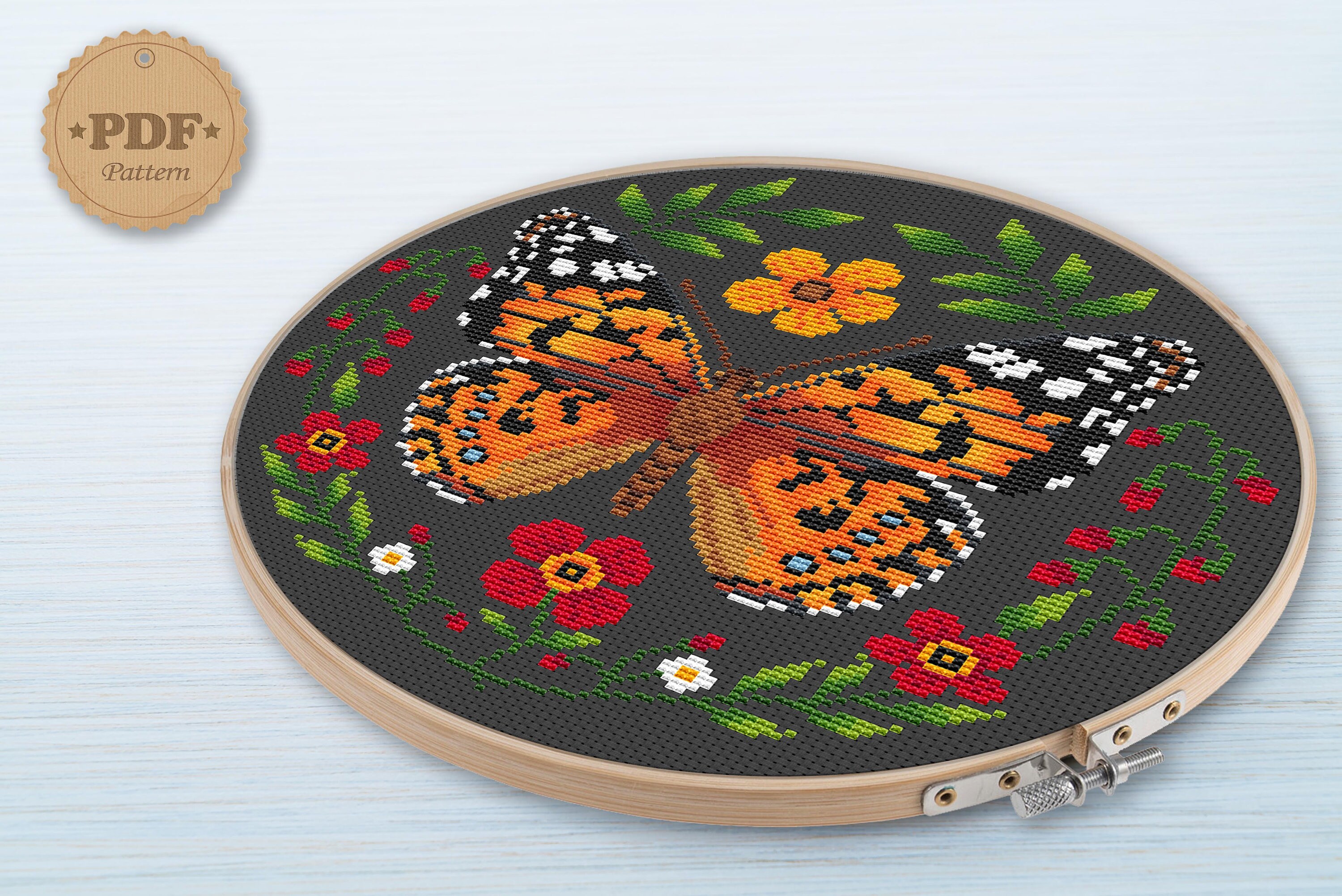 Monarch Butterfly Cross Stitch Pattern Pdf Modern Cross - Etsy