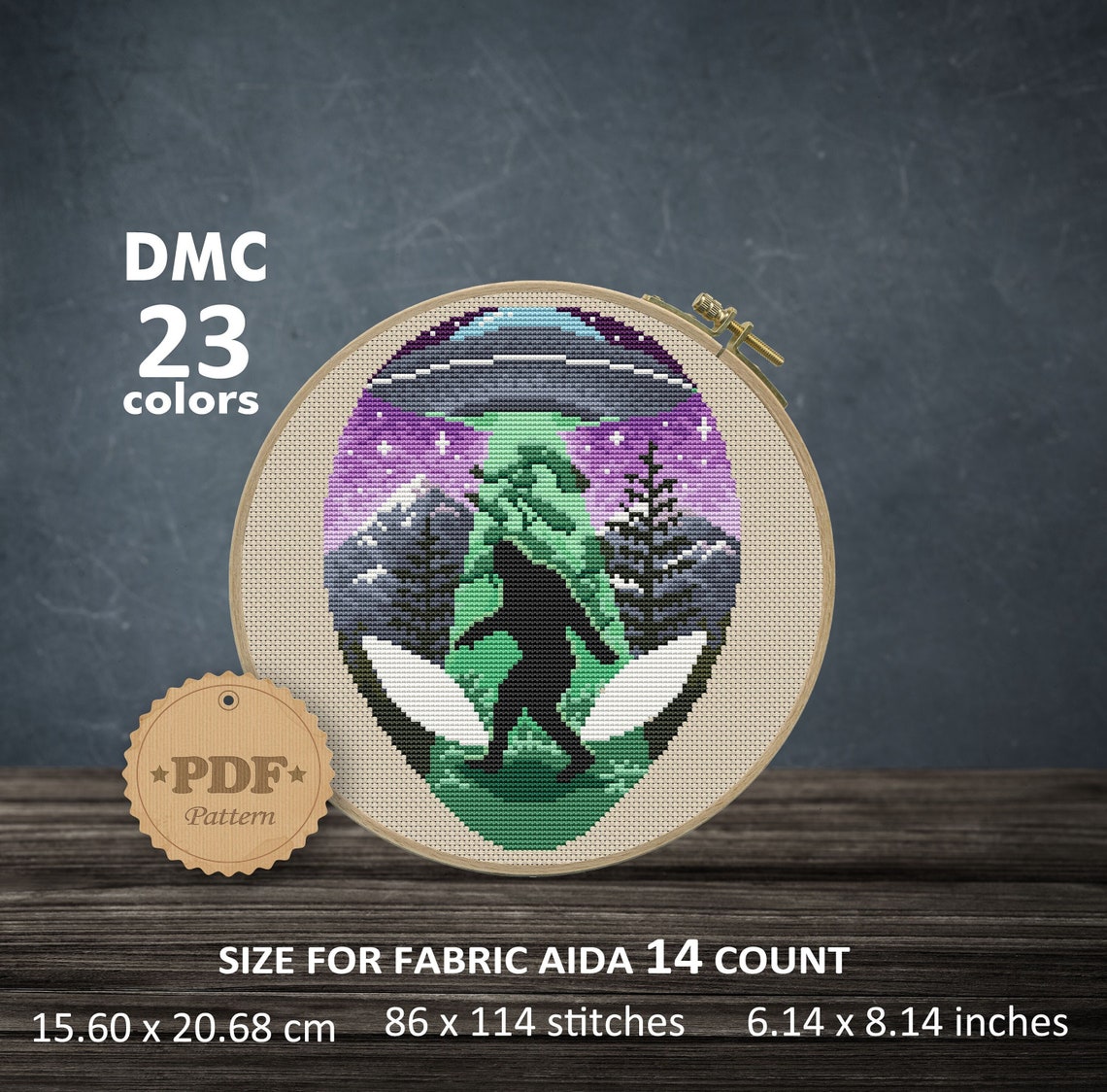 Alien Cross Stitch Pattern PDF Modern Cross Stitch Pattern - Etsy