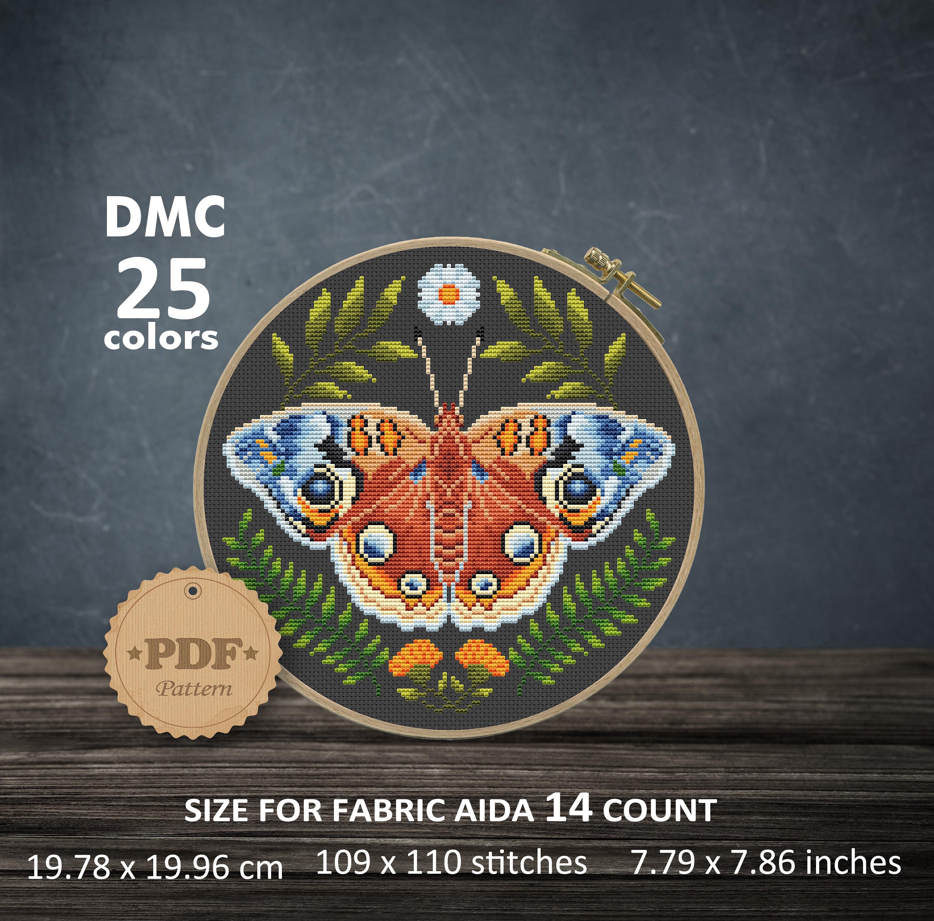 Butterfly Set Cross Stitch Pattern Pdf Floral Butterfly Cross - Etsy