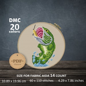 Set of 8 Fishes Counted Cross Stitch Patterns Modern Cross Stitch ...