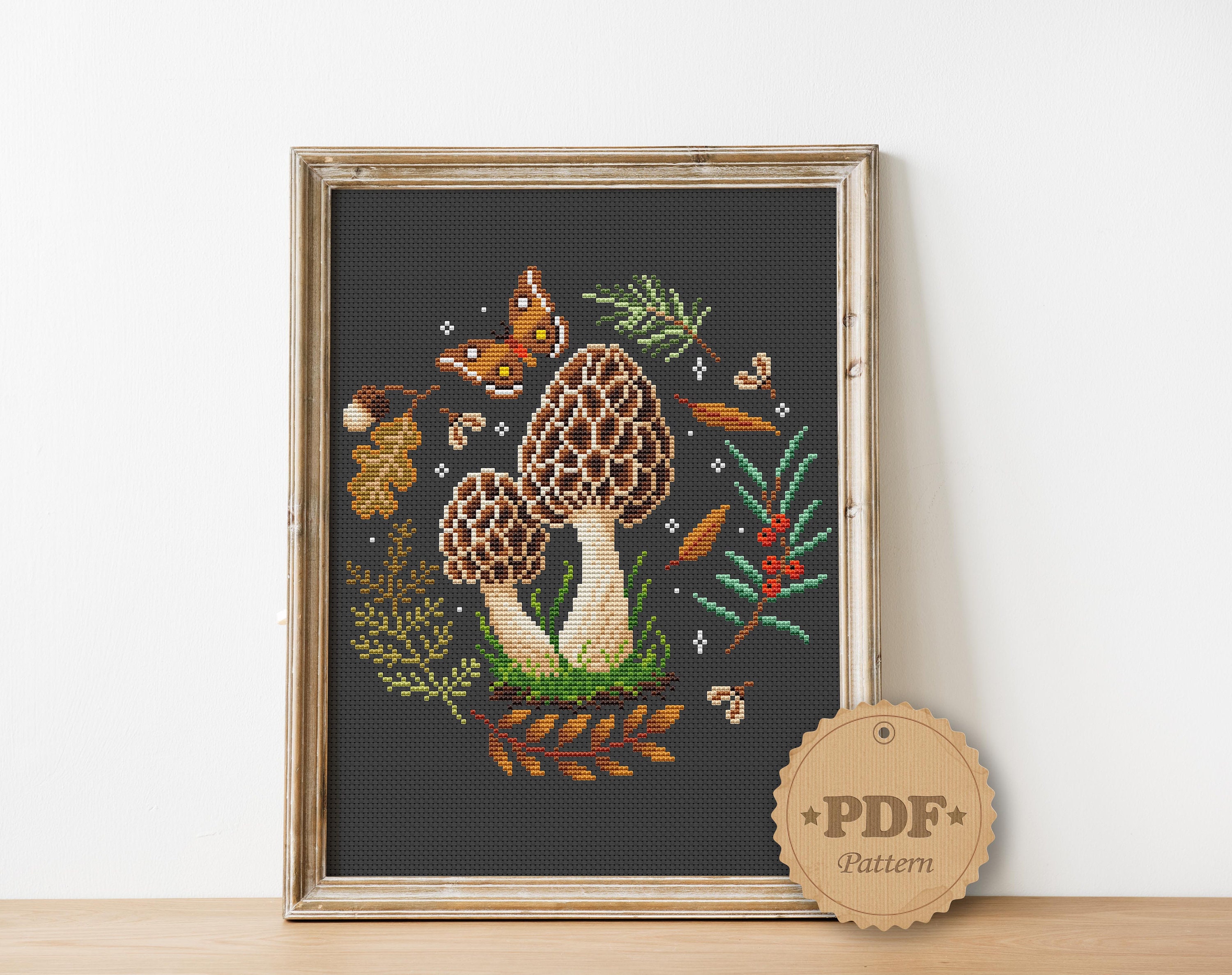 Toadstool Mushrooms Cross Stitch Pattern PDF Fly Agaric - Etsy