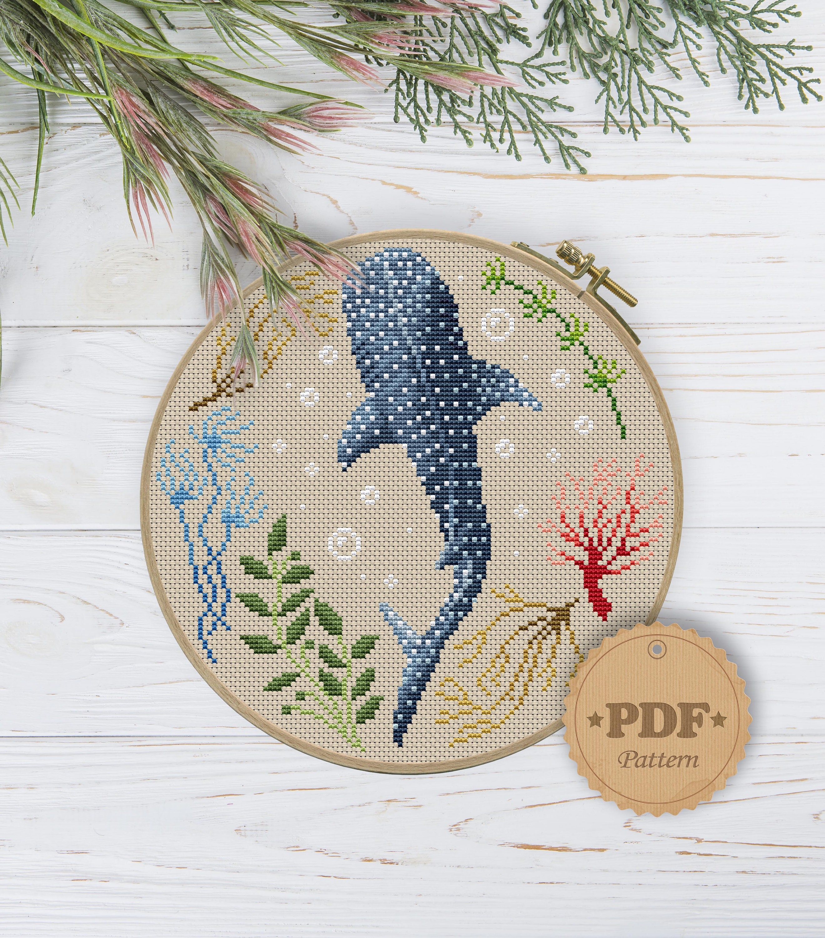 Whale Shark Cross Stitch Pattern Modern Cross Stitch PDF - Etsy Canada